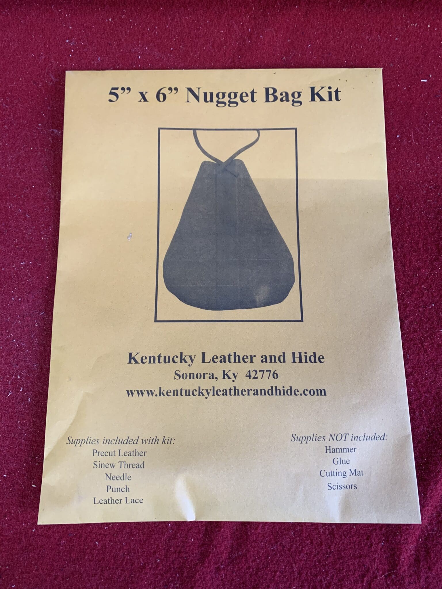 5" x 6" Nugget Bag Kit - Kentucky Leather and Hides