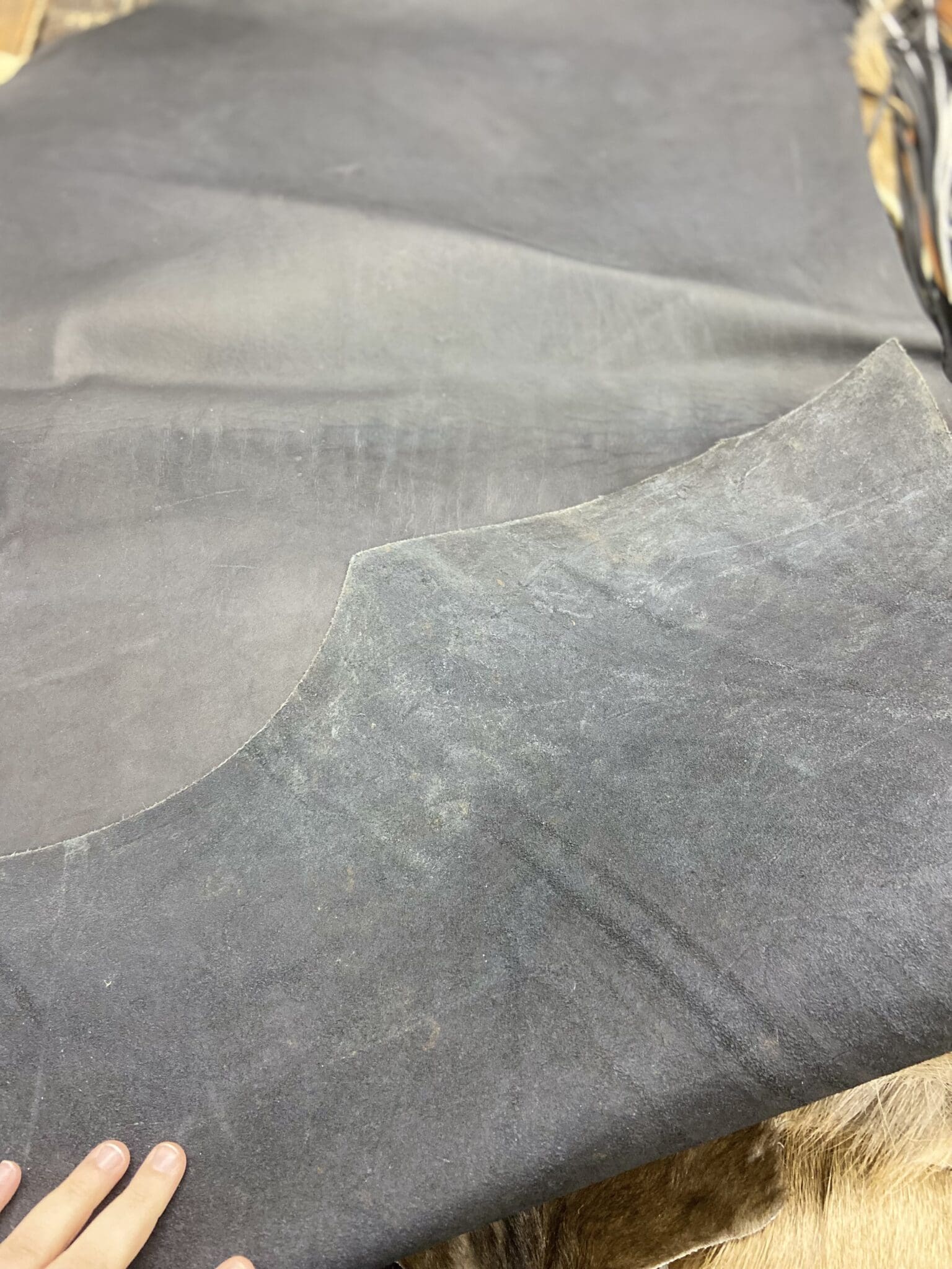 Black Double Shoulder Cow 3-4oz- Kentucky Leather and Hides